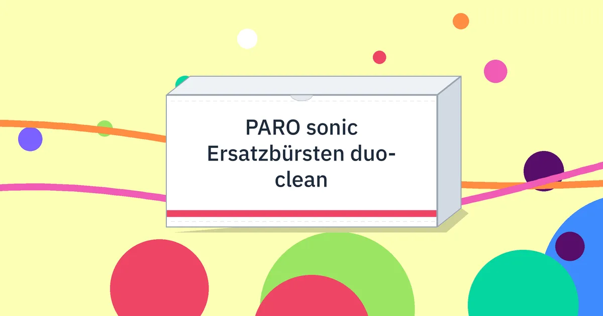 Symbolbild: Packung mit der Aufschrift PARO sonic Ersatzbürsten duo-clean (PZN 17372384) – Verfügbarkeit und Bezug in Apotheken in Frankfurt am Main