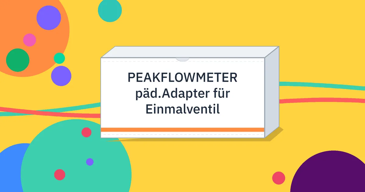 Symbolbild: Packung mit der Aufschrift PEAKFLOWMETER päd.Adapter für Einmalventil (PZN 15517370) – Verfügbarkeit und Bezug in Apotheken in Frankfurt am Main