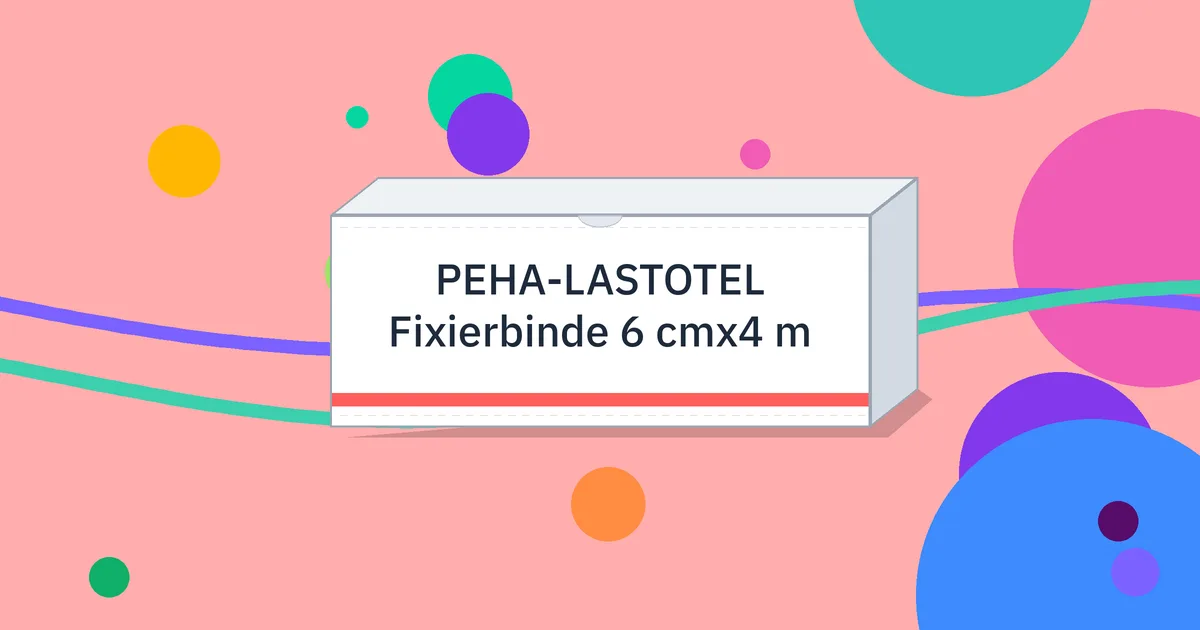 Symbolbild: Packung mit der Aufschrift PEHA-LASTOTEL Fixierbinde 6 cmx4 m (PZN 10069317) – Verfügbarkeit und Bezug in Apotheken in Frankfurt am Main