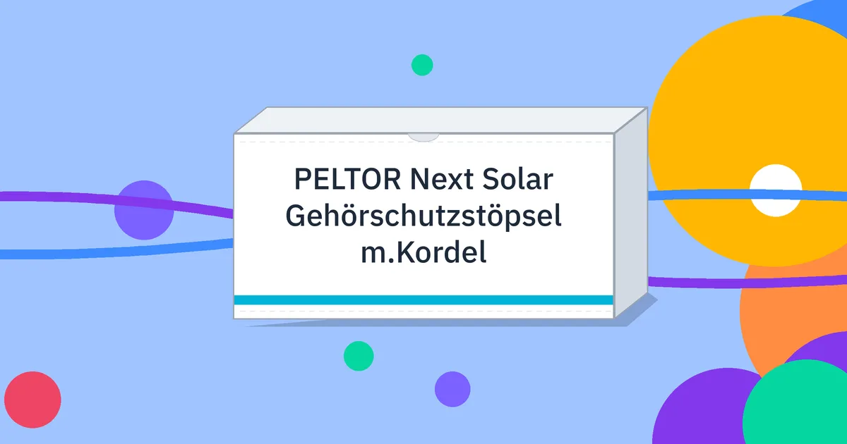 Symbolbild: Packung mit der Aufschrift PELTOR Next Solar Gehörschutzstöpsel m.Kordel (PZN 04241350) – Verfügbarkeit und Bezug in Apotheken in Frankfurt am Main