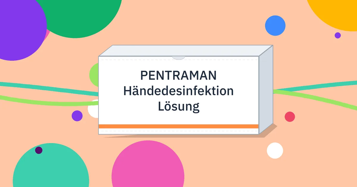 Symbolbild: Packung mit der Aufschrift PENTRAMAN Händedesinfektion Lösung (PZN 14005550) – Verfügbarkeit und Bezug in Apotheken in Frankfurt am Main