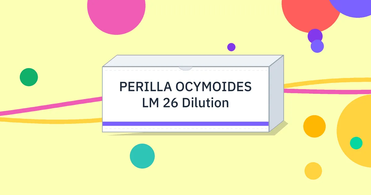 Symbolbild: Packung mit der Aufschrift PERILLA OCYMOIDES LM 26 Dilution (PZN 13635272) – Verfügbarkeit und Bezug in Apotheken in Frankfurt am Main