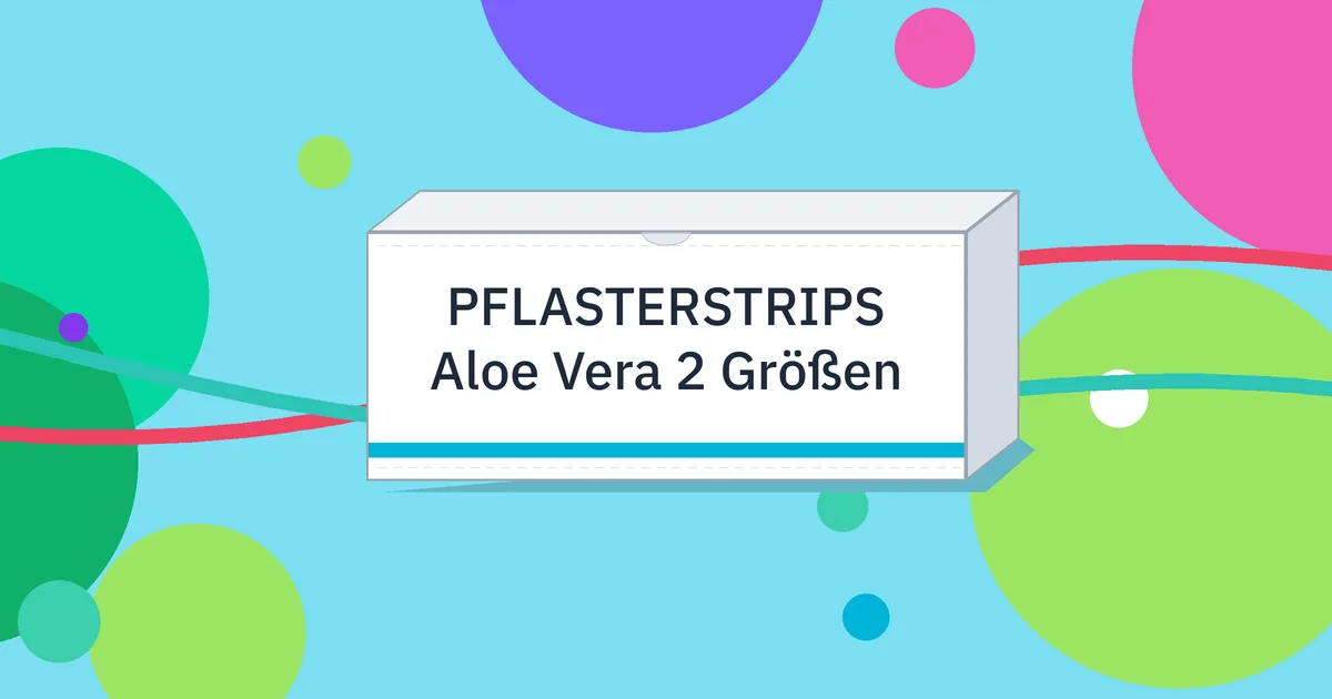 Symbolbild: Packung mit der Aufschrift PFLASTERSTRIPS Aloe Vera 2 Größen (PZN 15249219) – Verfügbarkeit und Bezug in Apotheken in Frankfurt am Main