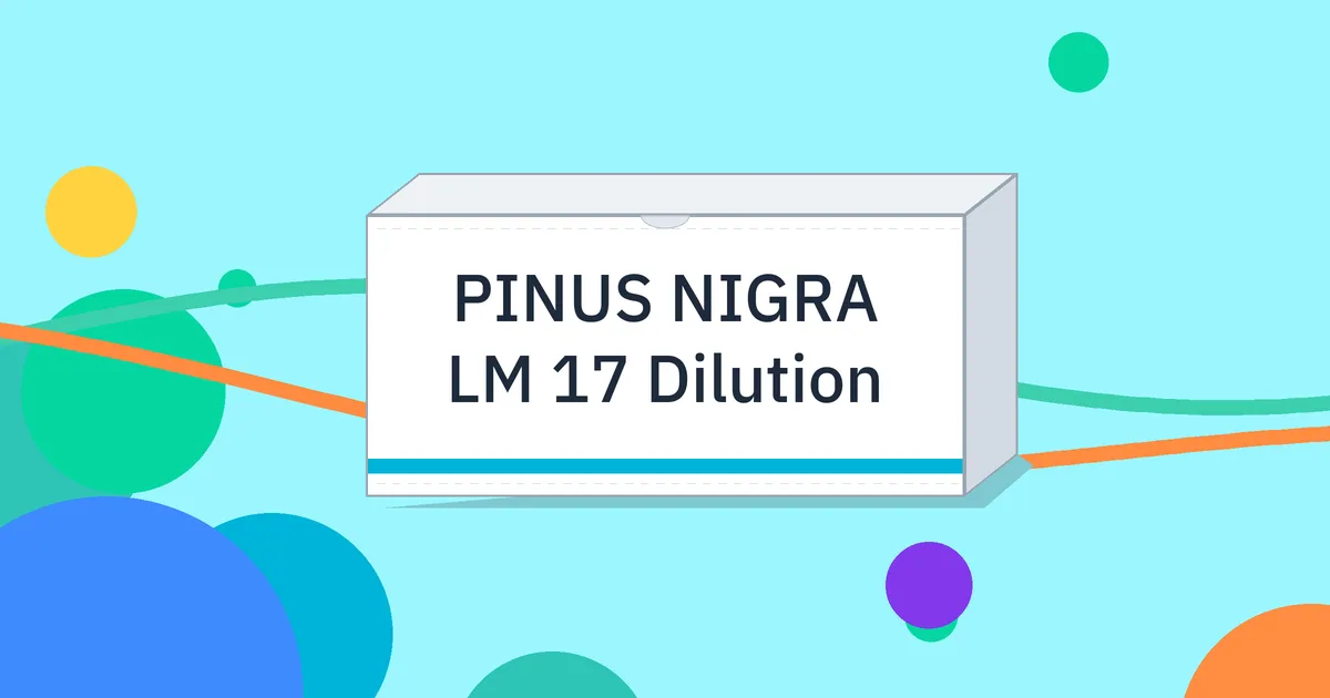 Symbolbild: Packung mit der Aufschrift PINUS NIGRA LM 17 Dilution (PZN 13642579) – Verfügbarkeit und Bezug in Apotheken in Frankfurt am Main