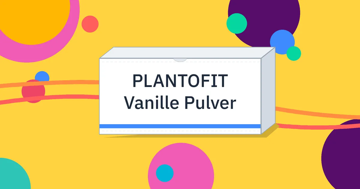 Symbolbild: Packung mit der Aufschrift PLANTOFIT Vanille Pulver (PZN 06578527) – Verfügbarkeit und Bezug in Apotheken in Frankfurt am Main