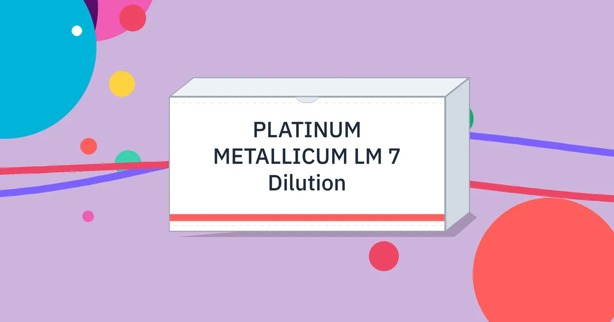 Symbolbild: Packung mit der Aufschrift PLATINUM METALLICUM LM 7 Dilution (PZN 13038323) – Verfügbarkeit und Bezug in Apotheken in Frankfurt am Main