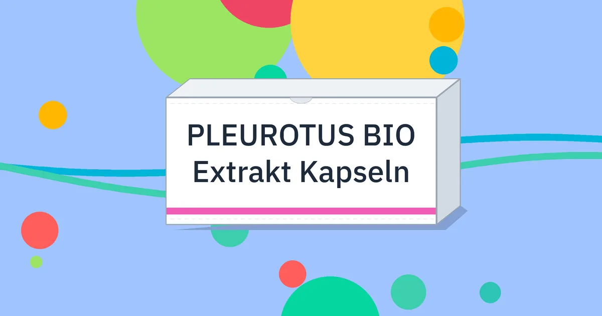 Symbolbild: Packung mit der Aufschrift PLEUROTUS BIO Extrakt Kapseln (PZN 16738601) – Verfügbarkeit und Bezug in Apotheken in Frankfurt am Main