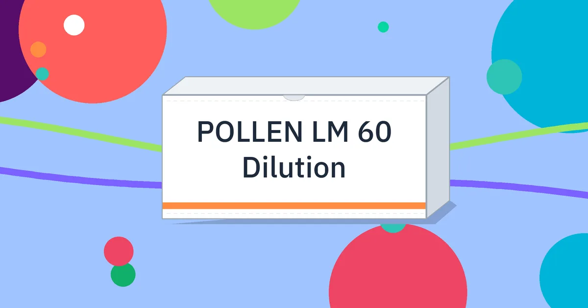 Symbolbild: Packung mit der Aufschrift POLLEN LM 60 Dilution (PZN 13043577) – Verfügbarkeit und Bezug in Apotheken in Frankfurt am Main