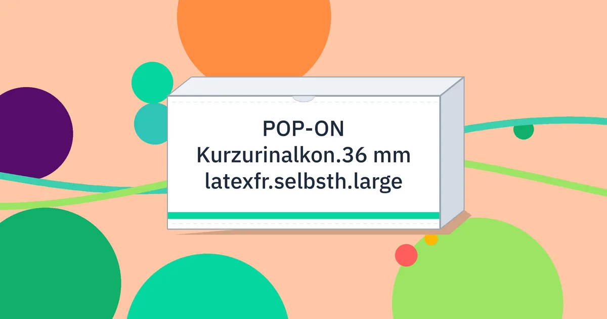 Symbolbild: Packung mit der Aufschrift POP-ON Kurzurinalkon.36 mm latexfr.selbsth.large (PZN 00671645) – Verfügbarkeit und Bezug in Apotheken in Frankfurt am Main