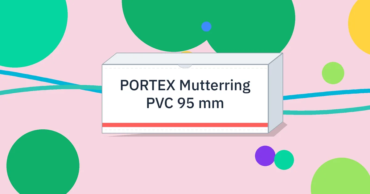 Symbolbild: Packung mit der Aufschrift PORTEX Mutterring PVC 95 mm (PZN 07690114) – Verfügbarkeit und Bezug in Apotheken in Frankfurt am Main