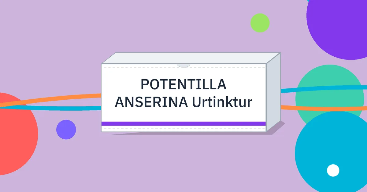 Symbolbild: Packung mit der Aufschrift POTENTILLA ANSERINA Urtinktur (PZN 02121989) – Verfügbarkeit und Bezug in Apotheken in Frankfurt am Main
