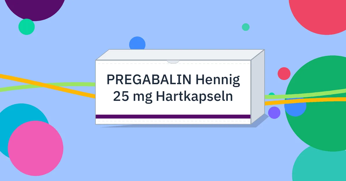 Symbolbild: Packung mit der Aufschrift PREGABALIN Hennig 25 mg Hartkapseln (PZN 11003705) – Verfügbarkeit und Bezug in Apotheken in Frankfurt am Main