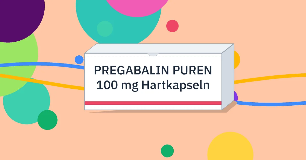 Symbolbild: Packung mit der Aufschrift PREGABALIN PUREN 100 mg Hartkapseln (PZN 11176110) – Verfügbarkeit und Bezug in Apotheken in Frankfurt am Main