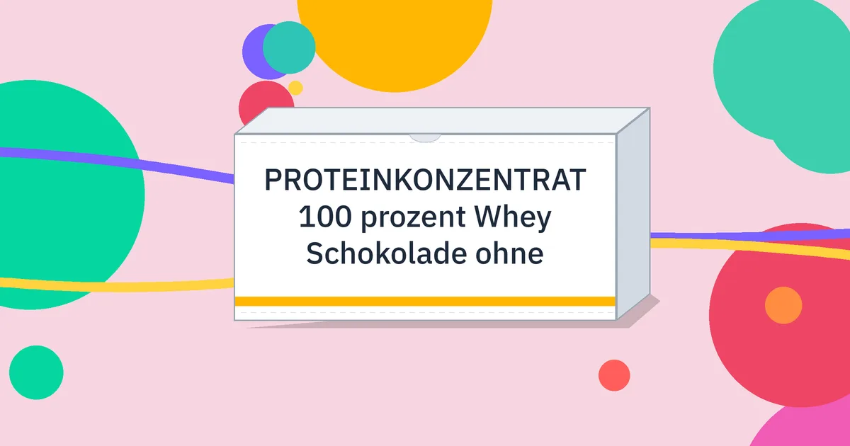 Symbolbild: Packung mit der Aufschrift PROTEINKONZENTRAT 100 prozent Whey Schokolade ohne (PZN 12530097) – Verfügbarkeit und Bezug in Apotheken in Frankfurt am Main