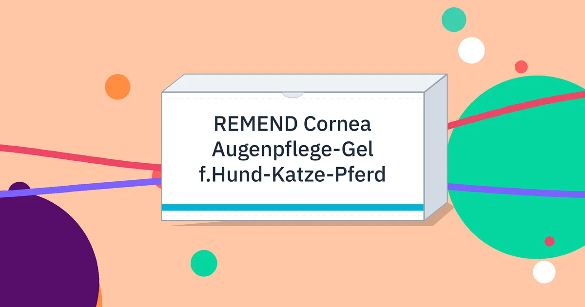 Symbolbild: Packung mit der Aufschrift REMEND Cornea Augenpflege-Gel f.Hund-Katze-Pferd (PZN 10343882) – Verfügbarkeit und Bezug in Apotheken in Frankfurt am Main