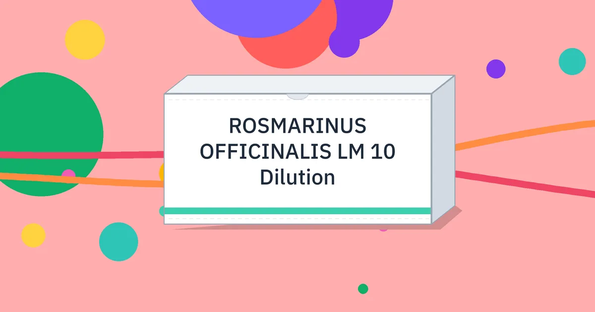 Symbolbild: Packung mit der Aufschrift ROSMARINUS OFFICINALIS LM 10 Dilution (PZN 13680605) – Verfügbarkeit und Bezug in Apotheken in Frankfurt am Main