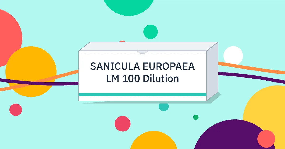 Symbolbild: Packung mit der Aufschrift SANICULA EUROPAEA LM 100 Dilution (PZN 13182474) – Verfügbarkeit und Bezug in Apotheken in Frankfurt am Main