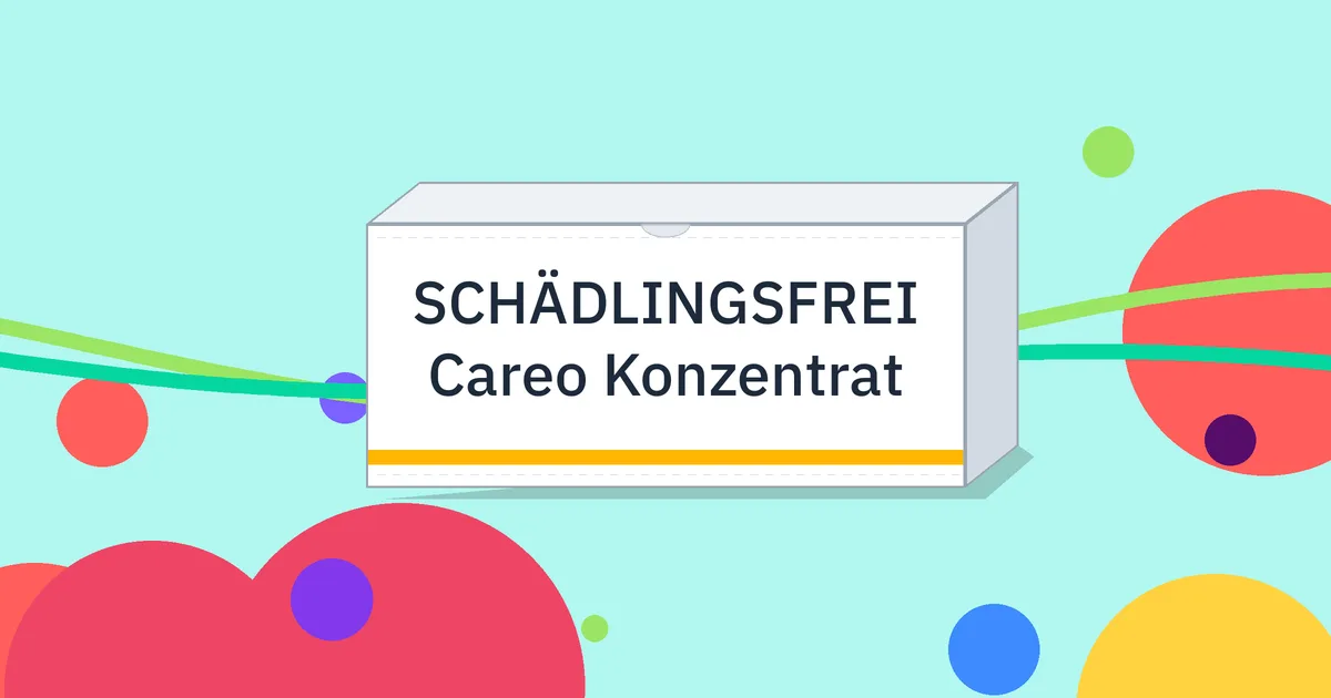 Symbolbild: Packung mit der Aufschrift SCHÄDLINGSFREI Careo Konzentrat (PZN 03045753) – Verfügbarkeit und Bezug in Apotheken in Frankfurt am Main
