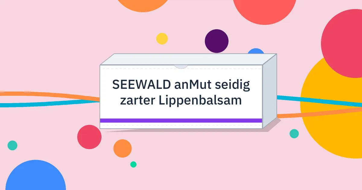 Symbolbild: Packung mit der Aufschrift SEEWALD anMut seidig zarter Lippenbalsam (PZN 20686979) – Verfügbarkeit und Bezug in Apotheken in Frankfurt am Main