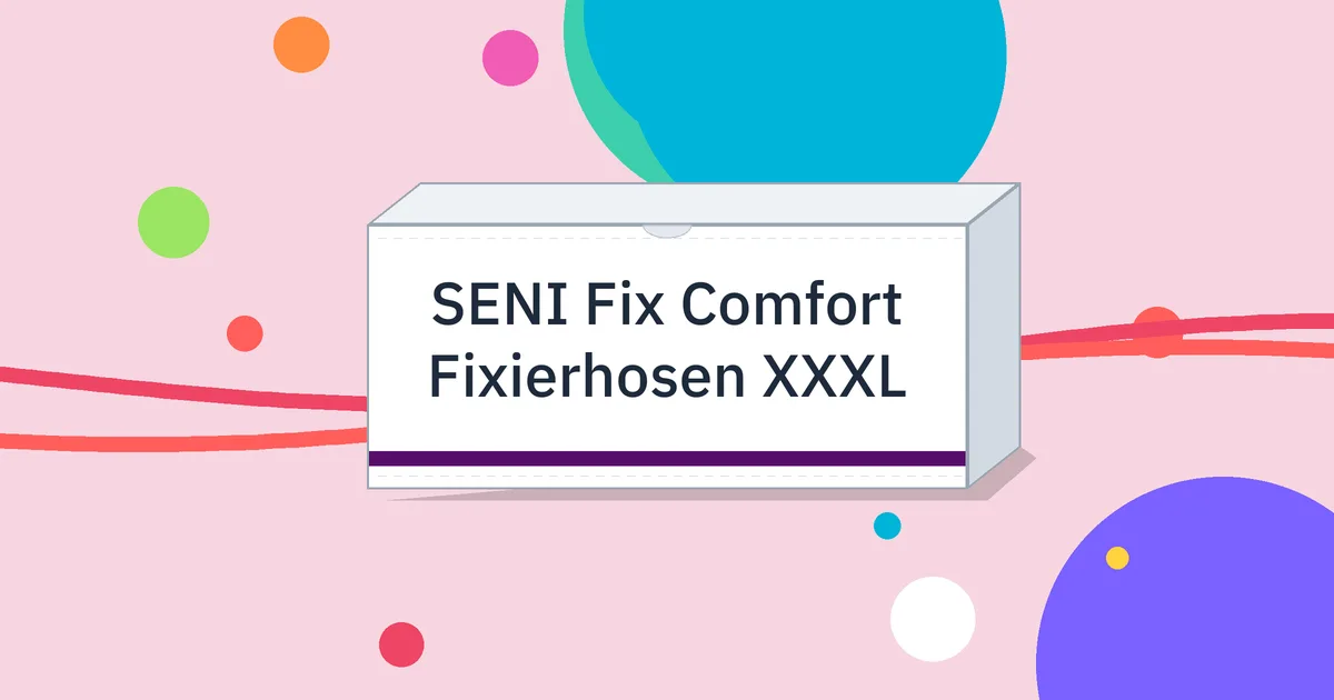 Symbolbild: Packung mit der Aufschrift SENI Fix Comfort Fixierhosen XXXL (PZN 10790807) – Verfügbarkeit und Bezug in Apotheken in Frankfurt am Main