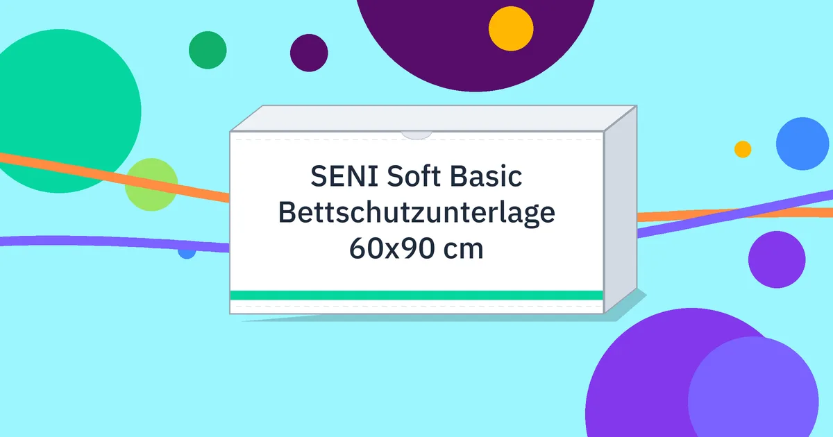 Symbolbild: Packung mit der Aufschrift SENI Soft Basic Bettschutzunterlage 60x90 cm (PZN 20023983) – Verfügbarkeit und Bezug in Apotheken in Frankfurt am Main