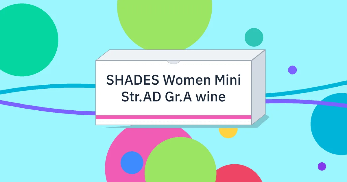 Symbolbild: Packung mit der Aufschrift SHADES Women Mini Str.AD Gr.A wine (PZN 16992624) – Verfügbarkeit und Bezug in Apotheken in Frankfurt am Main