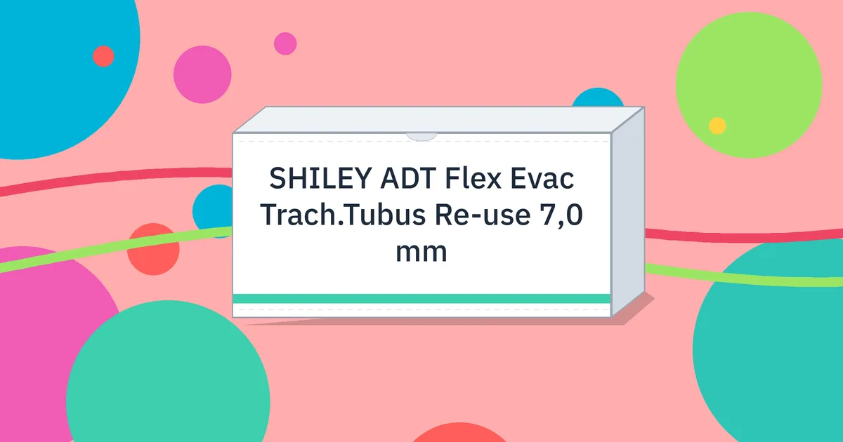 Symbolbild: Packung mit der Aufschrift SHILEY ADT Flex Evac Trach.Tubus Re-use 7,0 mm (PZN 18410431) – Verfügbarkeit und Bezug in Apotheken in Frankfurt am Main