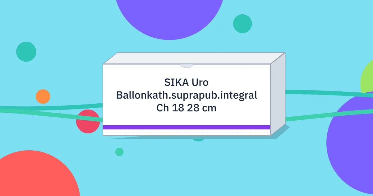 Symbolbild: Packung mit der Aufschrift SIKA Uro Ballonkath.suprapub.integral Ch 18 28 cm (PZN 03404784) – Verfügbarkeit und Bezug in Apotheken in Frankfurt am Main
