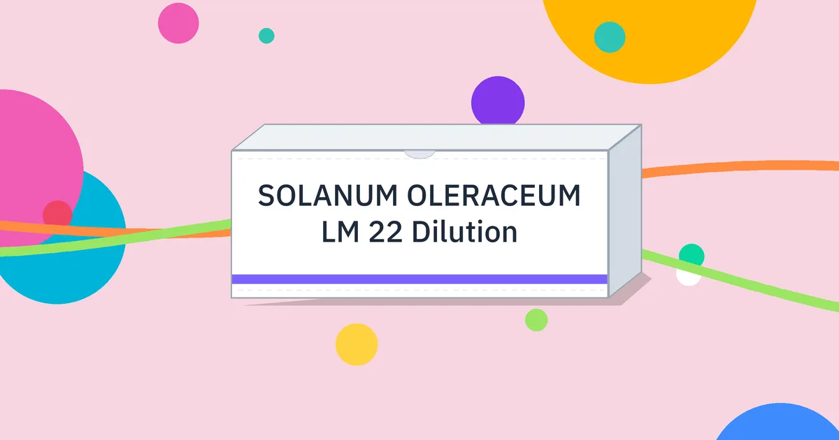 Symbolbild: Packung mit der Aufschrift SOLANUM OLERACEUM LM 22 Dilution (PZN 13193443) – Verfügbarkeit und Bezug in Apotheken in Frankfurt am Main