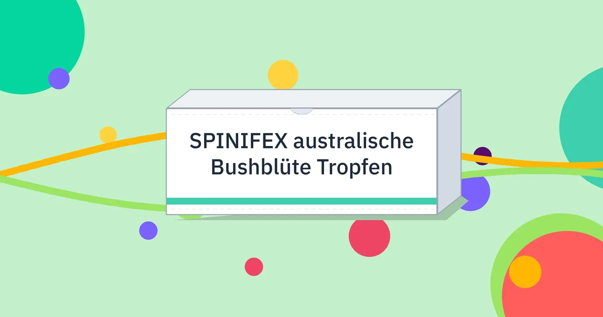 Symbolbild: Packung mit der Aufschrift SPINIFEX australische Bushblüte Tropfen (PZN 06126860) – Verfügbarkeit und Bezug in Apotheken in Frankfurt am Main