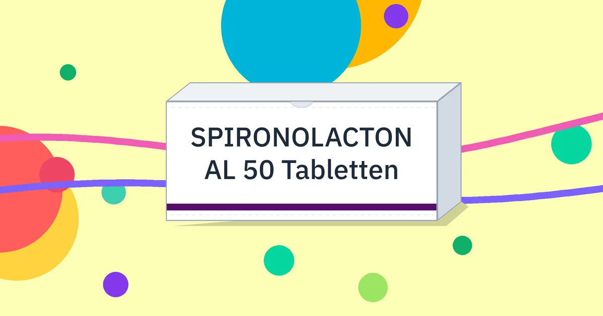 Symbolbild: Packung mit der Aufschrift SPIRONOLACTON AL 50 Tabletten (PZN 00958424) – Verfügbarkeit und Bezug in Apotheken in Frankfurt am Main