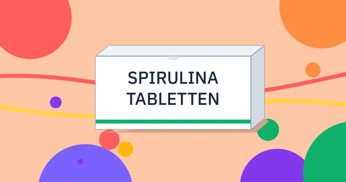 Symbolbild: Packung mit der Aufschrift SPIRULINA TABLETTEN (PZN 02519901) – Verfügbarkeit und Bezug in Apotheken in Frankfurt am Main