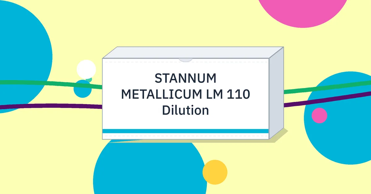 Symbolbild: Packung mit der Aufschrift STANNUM METALLICUM LM 110 Dilution (PZN 13199440) – Verfügbarkeit und Bezug in Apotheken in Frankfurt am Main