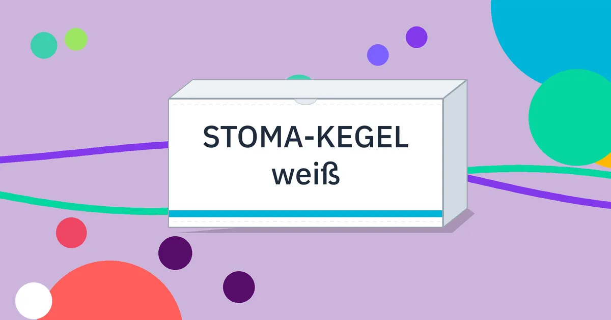 Symbolbild: Packung mit der Aufschrift STOMA-KEGEL weiß (PZN 14268404) – Verfügbarkeit und Bezug in Apotheken in Frankfurt am Main