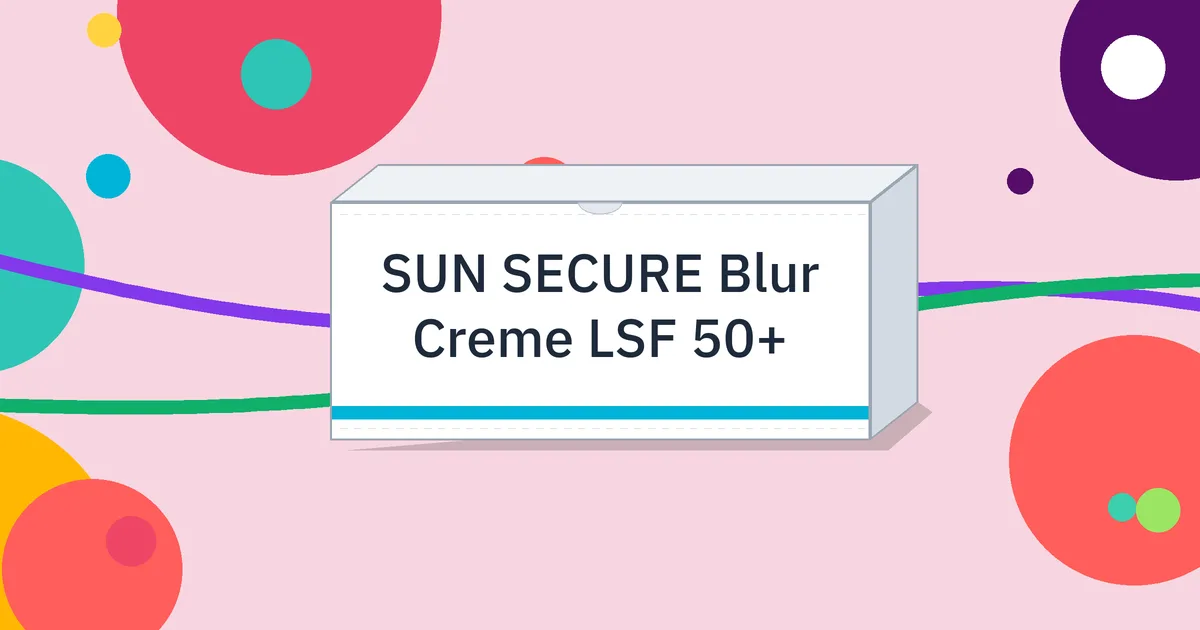 Symbolbild: Packung mit der Aufschrift SUN SECURE Blur Creme LSF 50+ (PZN 20788208) – Verfügbarkeit und Bezug in Apotheken in Frankfurt am Main
