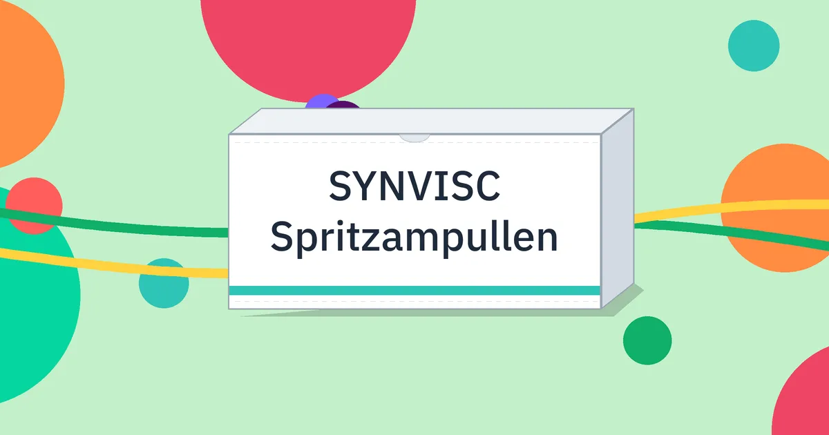 Symbolbild: Packung mit der Aufschrift SYNVISC Spritzampullen (PZN 11257682) – Verfügbarkeit und Bezug in Apotheken in Frankfurt am Main