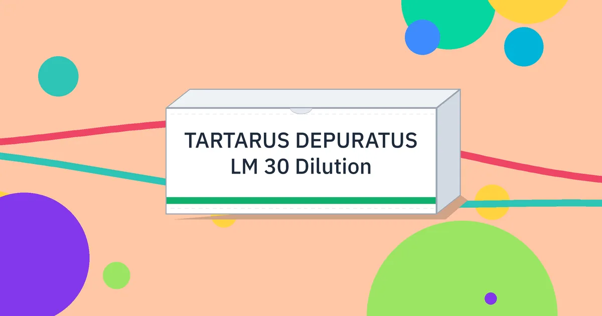 Symbolbild: Packung mit der Aufschrift TARTARUS DEPURATUS LM 30 Dilution (PZN 13688564) – Verfügbarkeit und Bezug in Apotheken in Frankfurt am Main