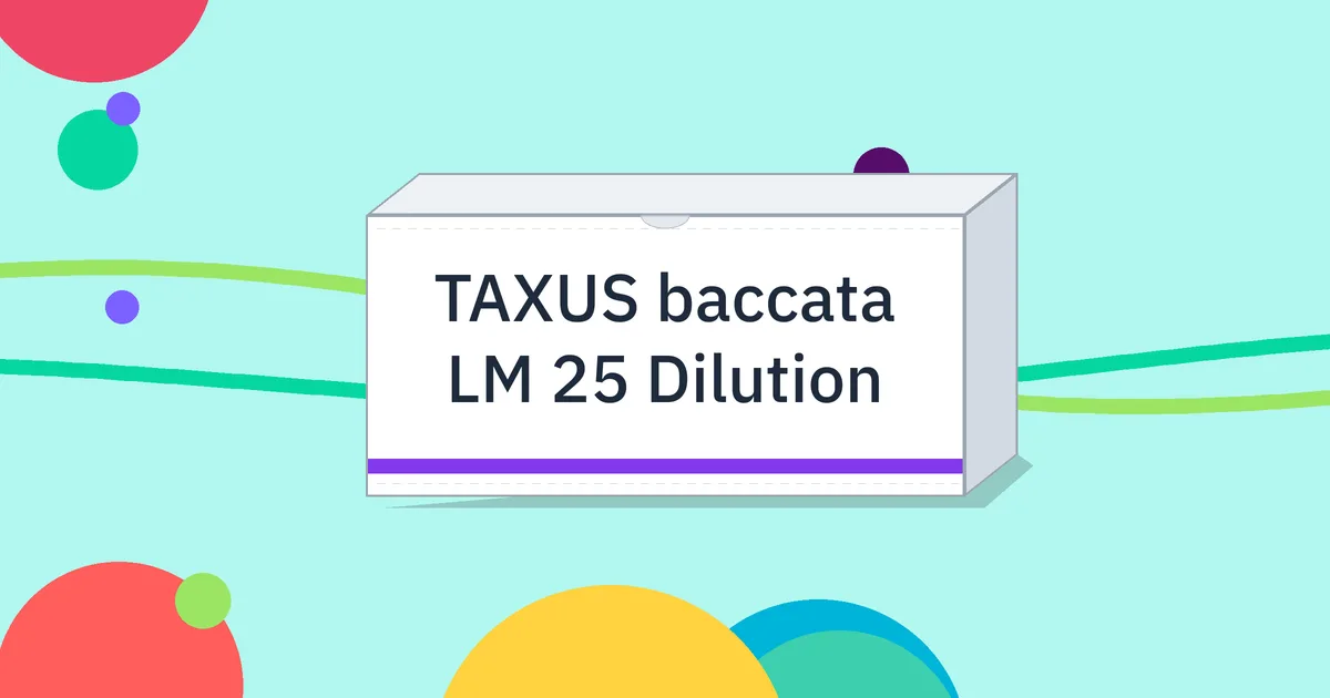 Symbolbild: Packung mit der Aufschrift TAXUS baccata LM 25 Dilution (PZN 13215340) – Verfügbarkeit und Bezug in Apotheken in Frankfurt am Main