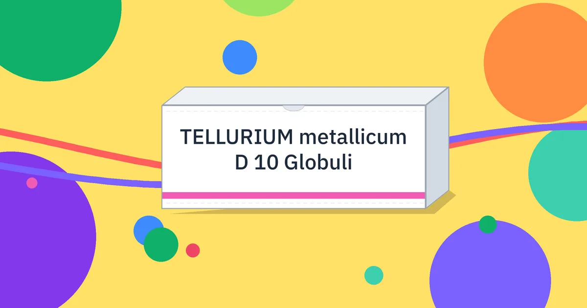 Symbolbild: Packung mit der Aufschrift TELLURIUM metallicum D 10 Globuli (PZN 07181967) – Verfügbarkeit und Bezug in Apotheken in Frankfurt am Main