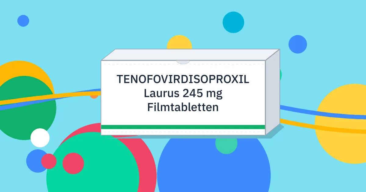 Symbolbild: Packung mit der Aufschrift TENOFOVIRDISOPROXIL Laurus 245 mg Filmtabletten (PZN 15640828) – Verfügbarkeit und Bezug in Apotheken in Frankfurt am Main
