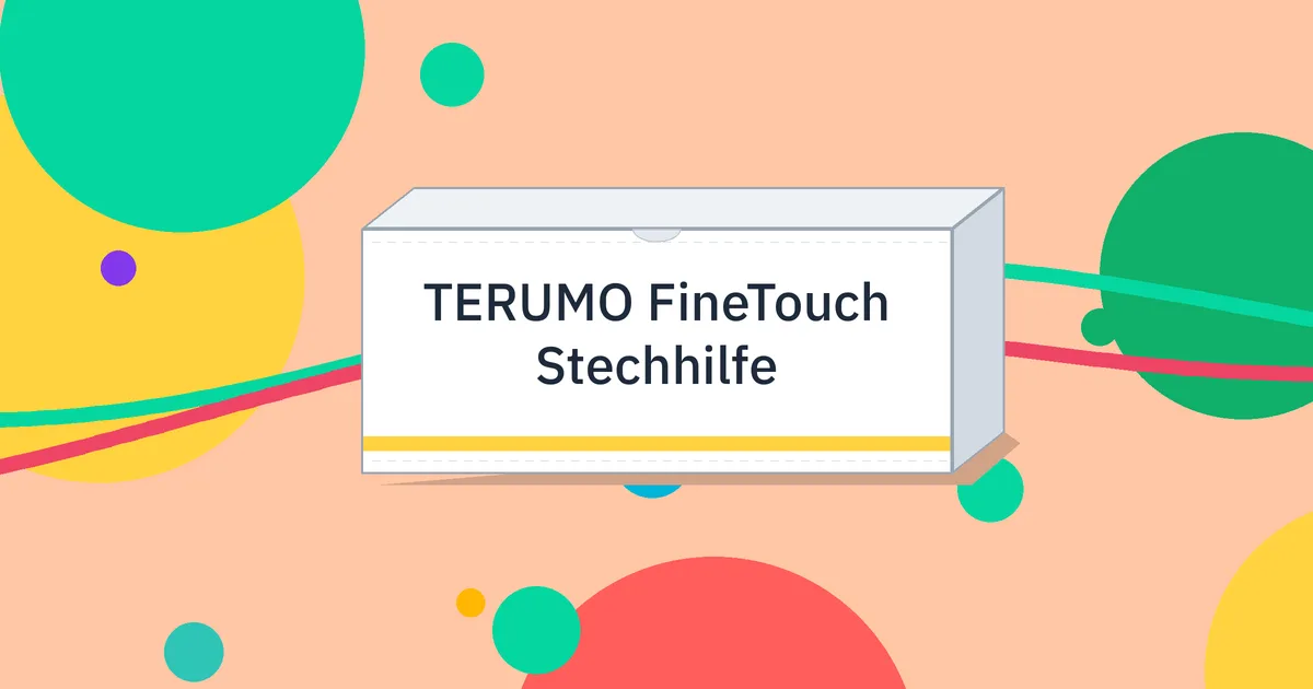 Symbolbild: Packung mit der Aufschrift TERUMO FineTouch Stechhilfe (PZN 12363535) – Verfügbarkeit und Bezug in Apotheken in Frankfurt am Main