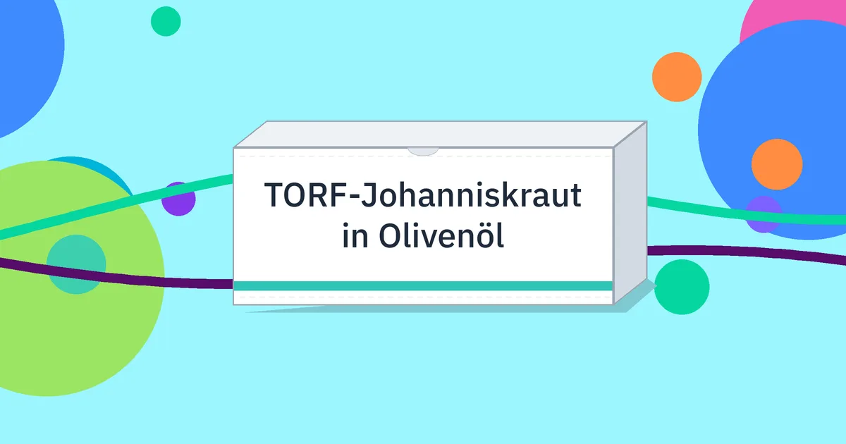 Symbolbild: Packung mit der Aufschrift TORF-Johanniskraut in Olivenöl (PZN 18791002) – Verfügbarkeit und Bezug in Apotheken in Frankfurt am Main