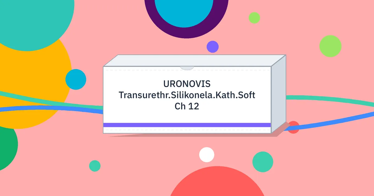 Symbolbild: Packung mit der Aufschrift URONOVIS Transurethr.Silikonela.Kath.Soft Ch 12 (PZN 02350690) – Verfügbarkeit und Bezug in Apotheken in Frankfurt am Main