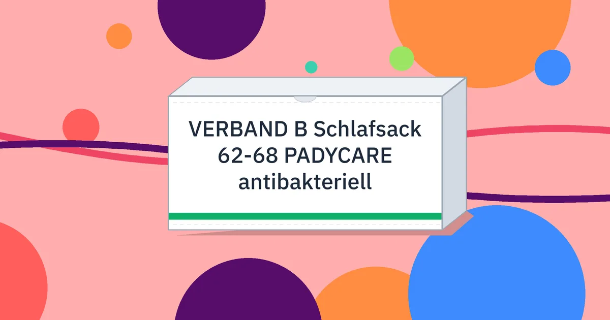 Symbolbild: Packung mit der Aufschrift VERBAND B Schlafsack 62-68 PADYCARE antibakteriell (PZN 10940276) – Verfügbarkeit und Bezug in Apotheken in Frankfurt am Main