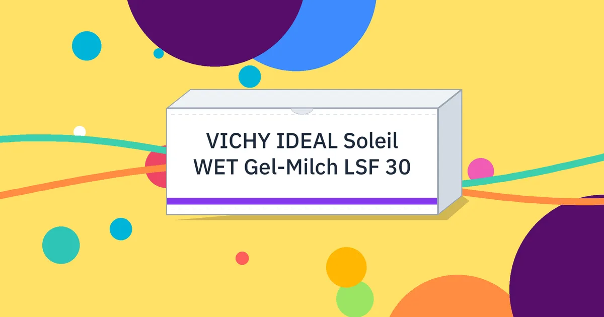 Symbolbild: Packung mit der Aufschrift VICHY IDEAL Soleil WET Gel-Milch LSF 30 (PZN 11527288) – Verfügbarkeit und Bezug in Apotheken in Frankfurt am Main