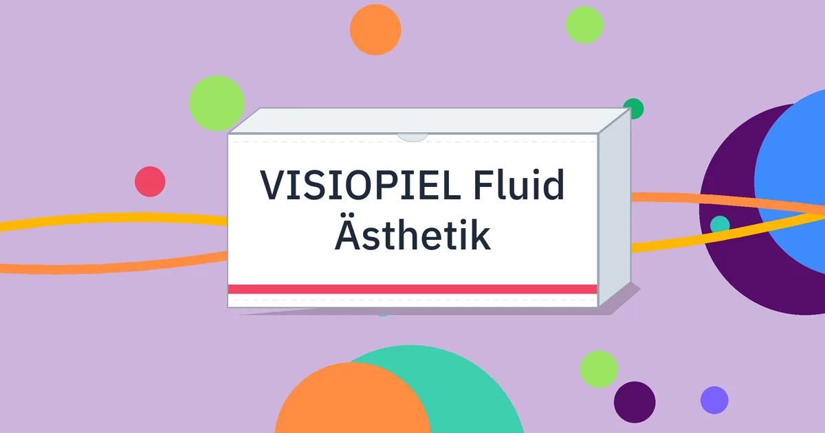 Symbolbild: Packung mit der Aufschrift VISIOPIEL Fluid Ästhetik (PZN 12773842) – Verfügbarkeit und Bezug in Apotheken in Frankfurt am Main