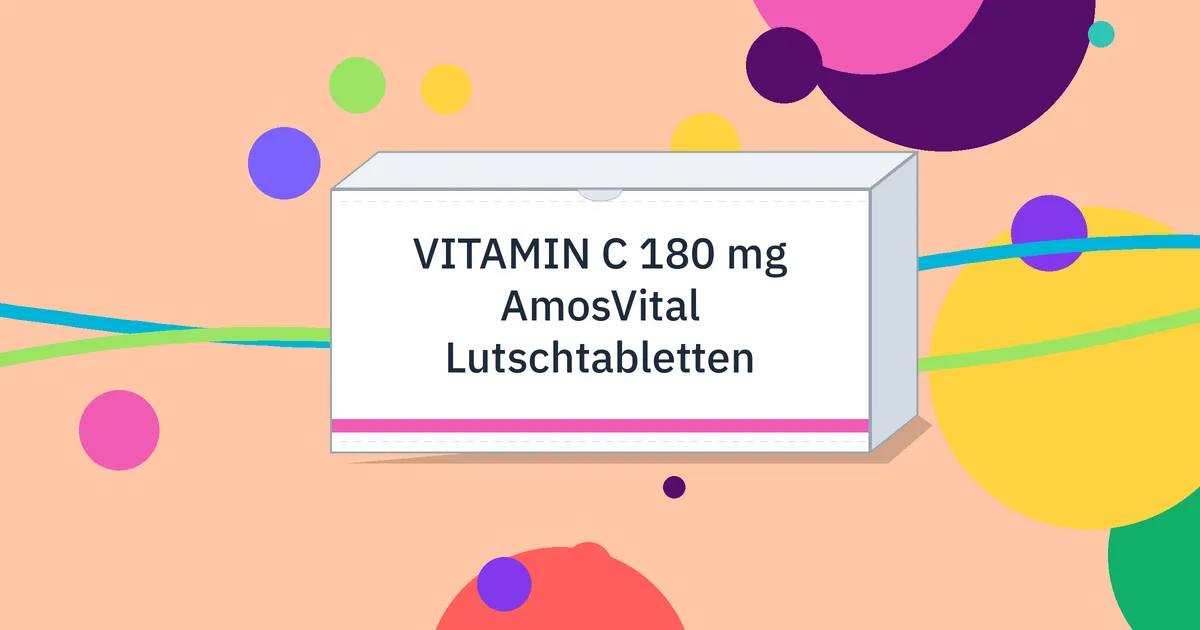 Symbolbild: Packung mit der Aufschrift VITAMIN C 180 mg AmosVital Lutschtabletten (PZN 00658254) – Verfügbarkeit und Bezug in Apotheken in Frankfurt am Main