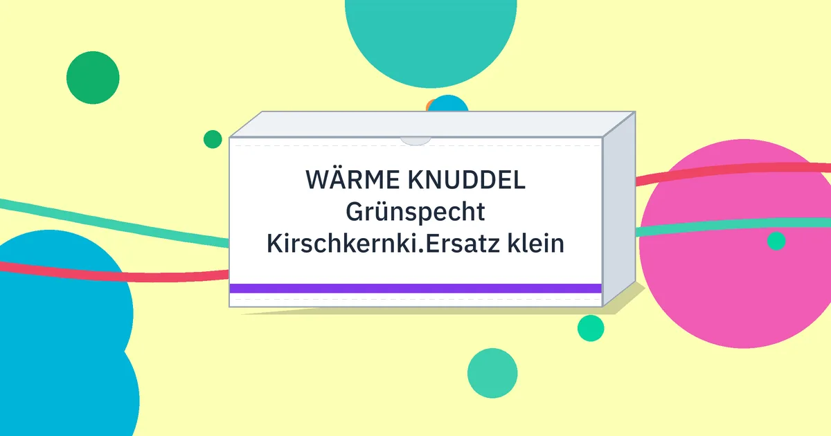 Symbolbild: Packung mit der Aufschrift WÄRME KNUDDEL Grünspecht Kirschkernki.Ersatz klein (PZN 12608617) – Verfügbarkeit und Bezug in Apotheken in Frankfurt am Main