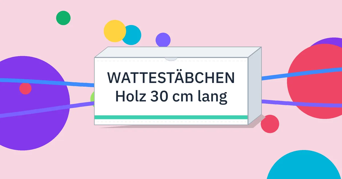 Symbolbild: Packung mit der Aufschrift WATTESTÄBCHEN Holz 30 cm lang (PZN 07305731) – Verfügbarkeit und Bezug in Apotheken in Frankfurt am Main