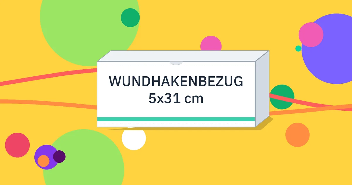 Symbolbild: Packung mit der Aufschrift WUNDHAKENBEZUG 5x31 cm (PZN 03056113) – Verfügbarkeit und Bezug in Apotheken in Frankfurt am Main